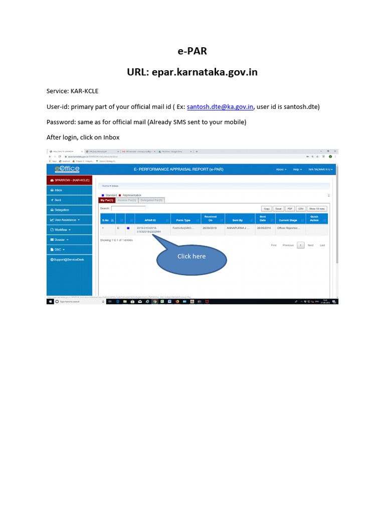e-PAR Login and Self Appraisal Guide | PDF