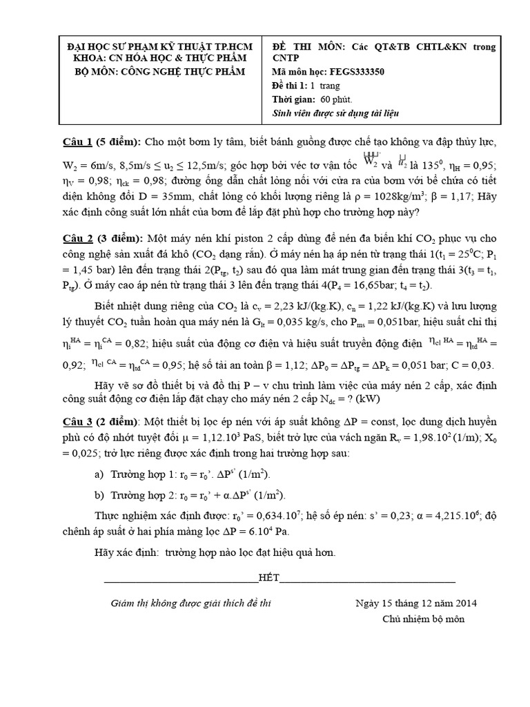 1 DETHI Dapan Cac QTTB Co Hoc Thuy Luc Khi Nen 1 Khi 2014 | PDF