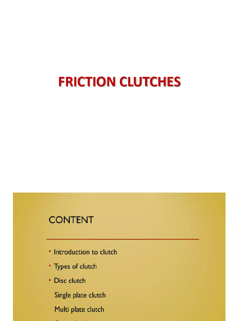 Friction Clutches & Brakes | PDF