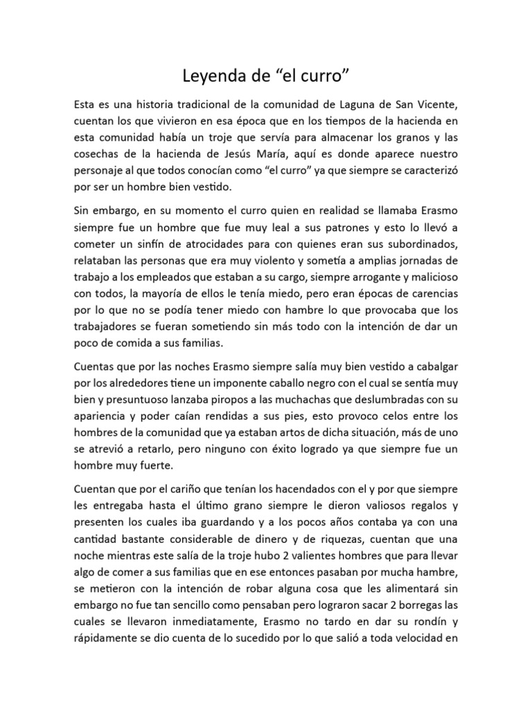 La Leyenda de "El Curro" | PDF | Viajes y turismo | Historia