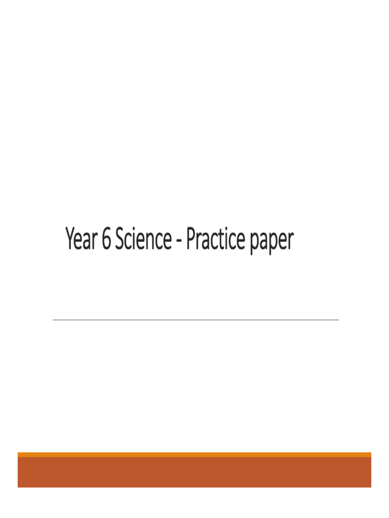 Year 6 Science Practice Paper-4 | PDF | Root | Blood