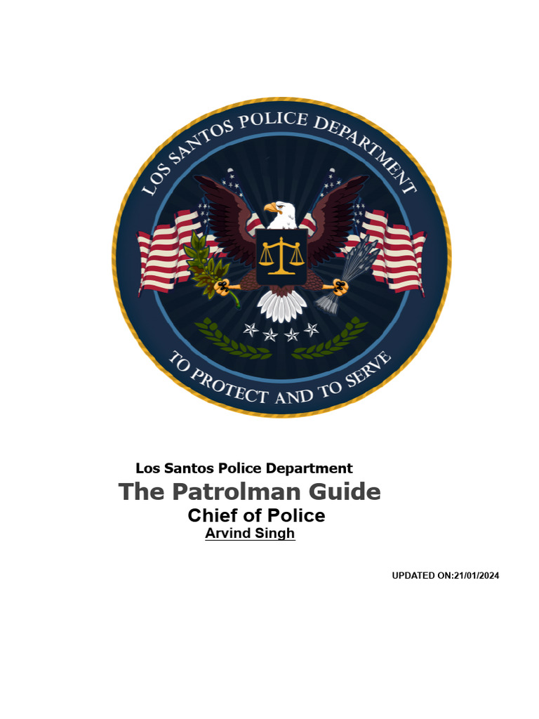 Arvind Singh LSPD The Patrolman Guide | PDF | Speed Limit | Crime & Violence