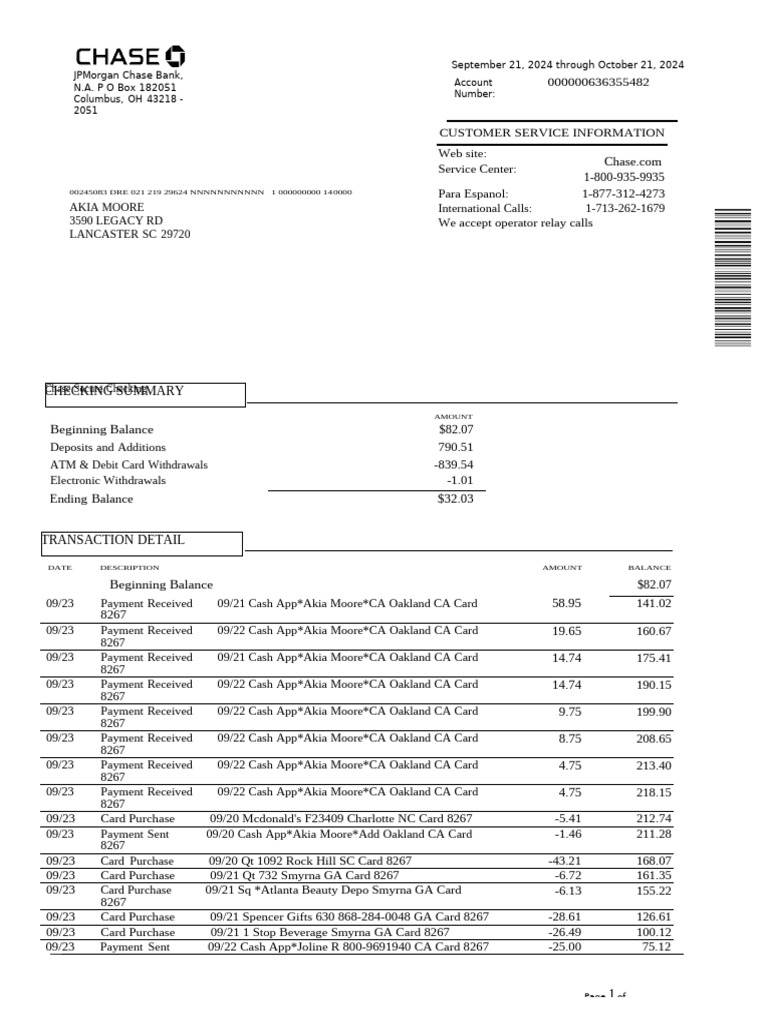 Statements 5482 | PDF | Cash | Payments