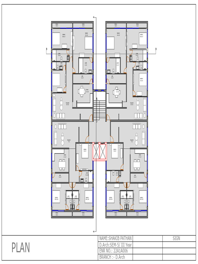 Housing 3 BHK Plan-Layout2 | PDF
