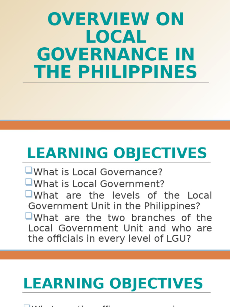 Overview On Local Governance | PDF | Governance | Government