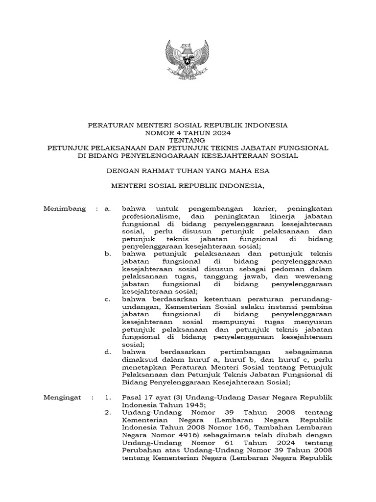 Petunjuk Jabatan Fungsional 2024 | PDF