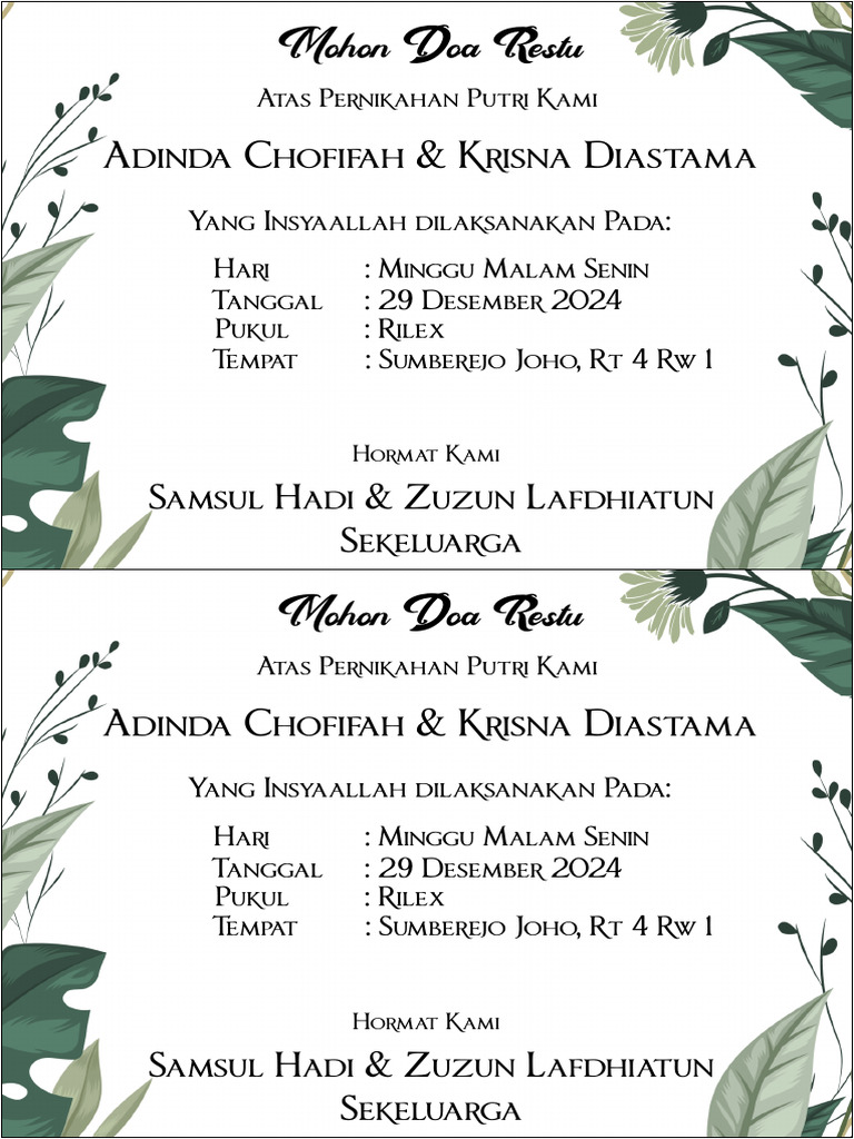 Mohon Doa Restu | PDF