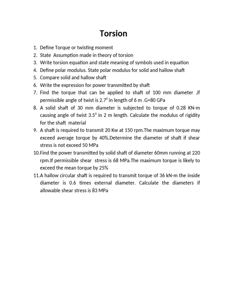 SOM Torsion Tutorial | PDF