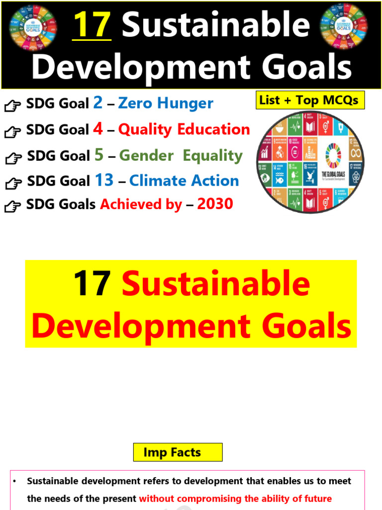 SDG Goals Overview and Key Facts | PDF | Sustainability | Sustainable Development