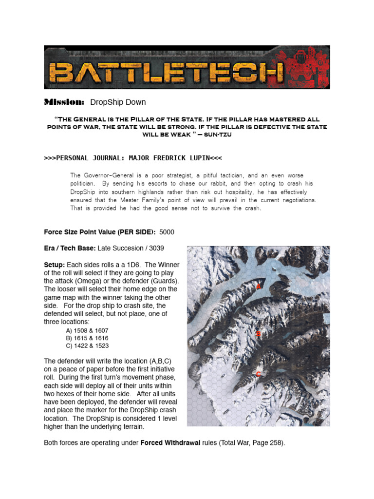 Battletech Mission - DropShip Down | PDF | Law
