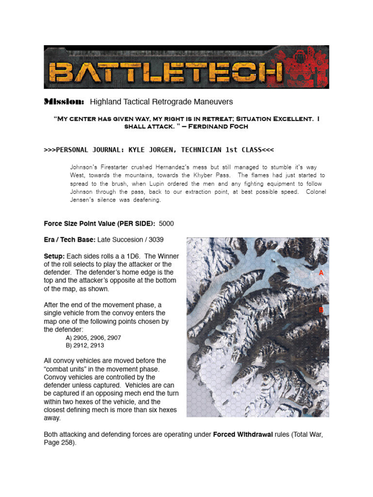 Battletech Mission - Tactical Retrograde Maneuvers | PDF
