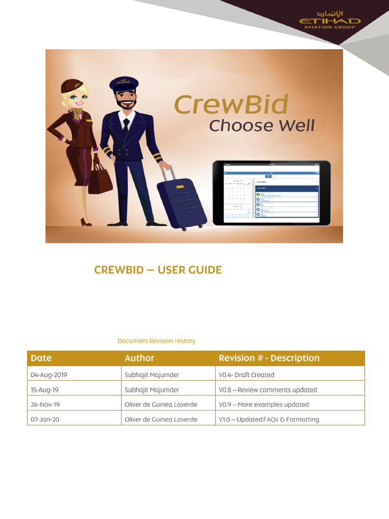 CrewBid User Guide Draft v1.0 28316 2 | PDF