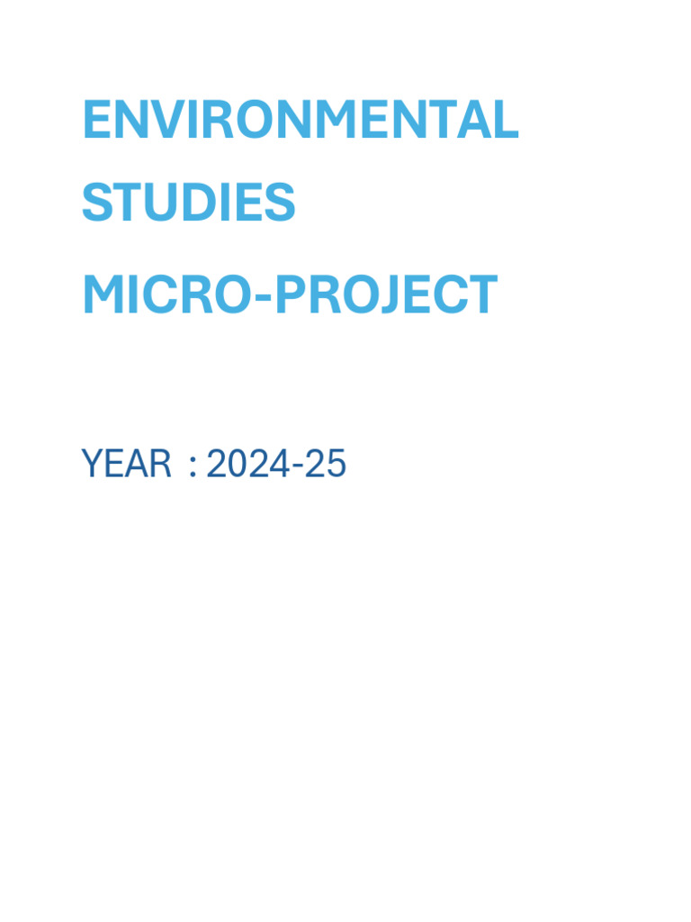 EST micro project | PDF | Air Pollution | N Ox