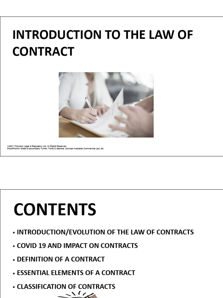Introduction To Contract Law 5 | PDF