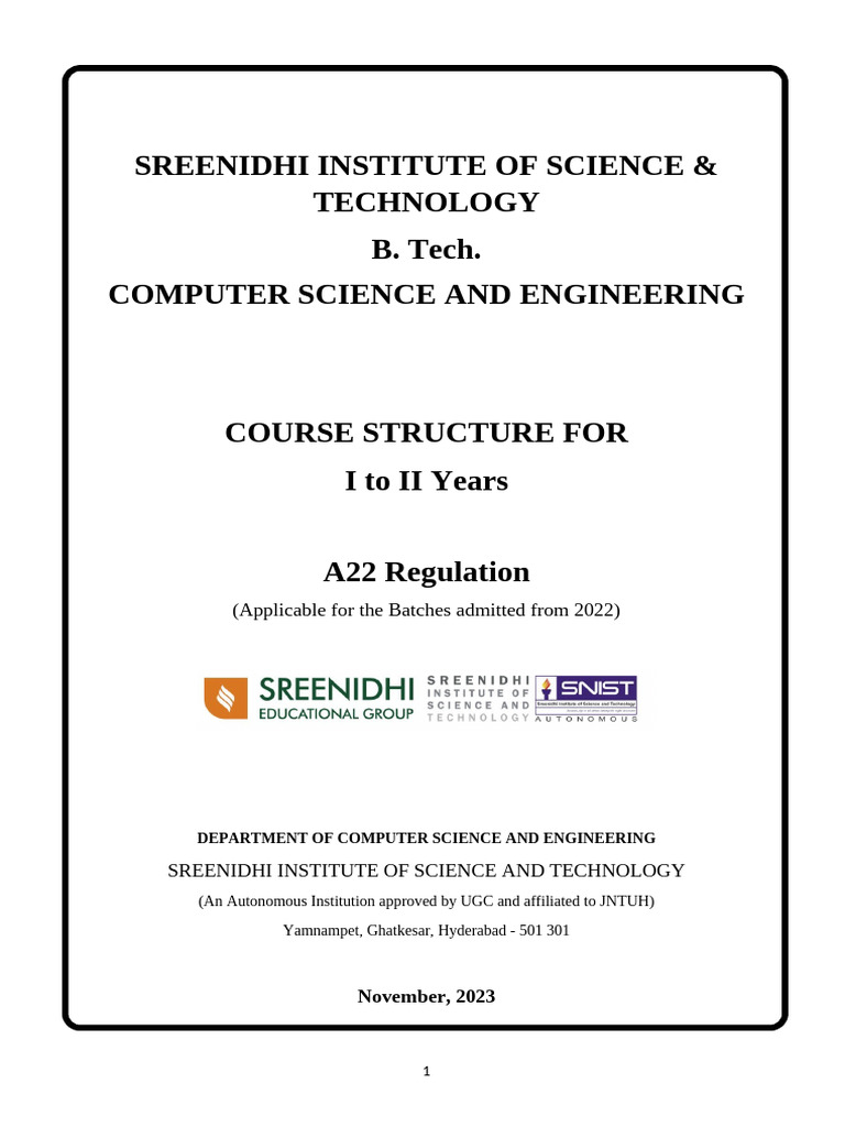 A22 Regulation Cse I To Ii Year Complete Pdf Pointer Computer Programming Matrix