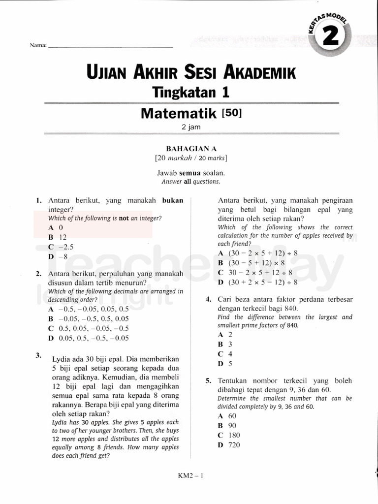 UASA Practice - Set 2 | PDF
