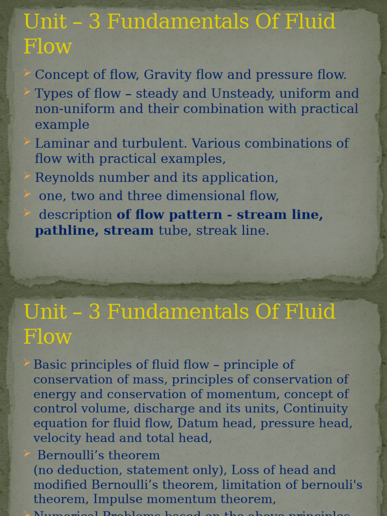 UNIT 3&4 | PDF | Fluid Dynamics | Turbulence