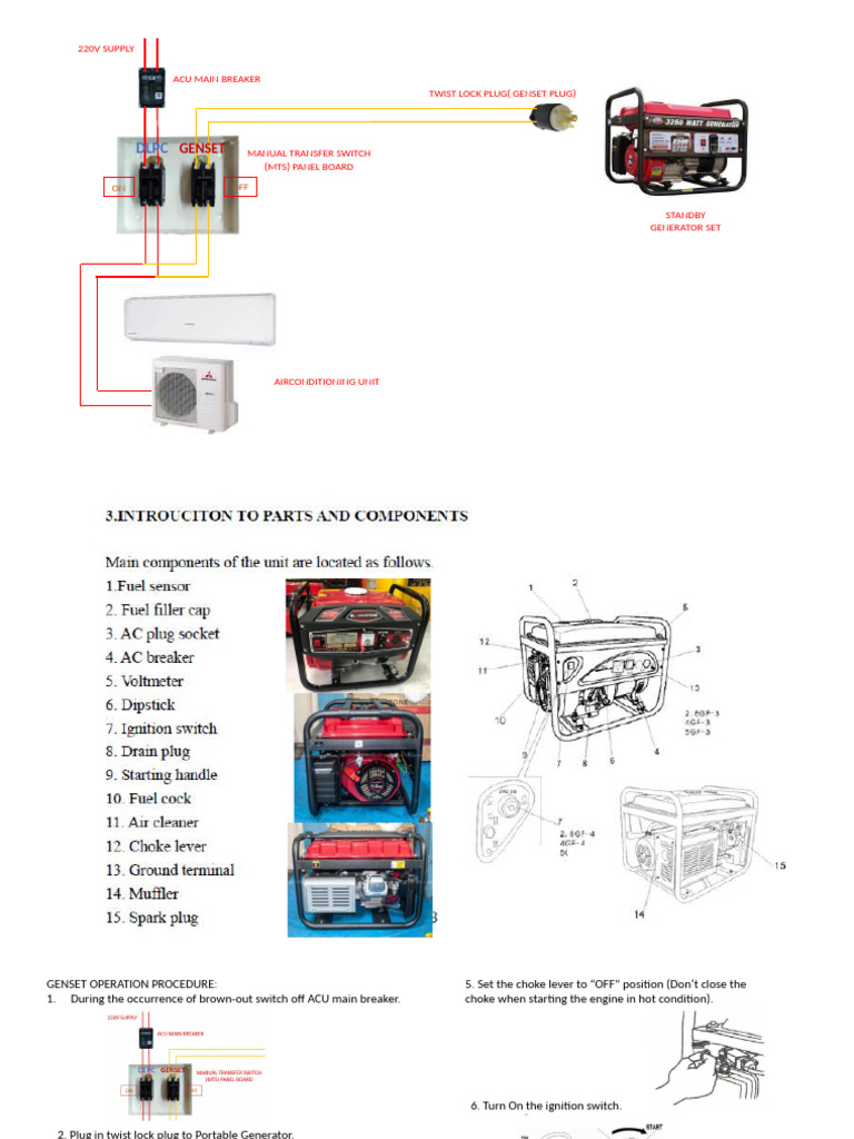 Genset Operating Procedure | PDF | Home & Garden | Science & Mathematics