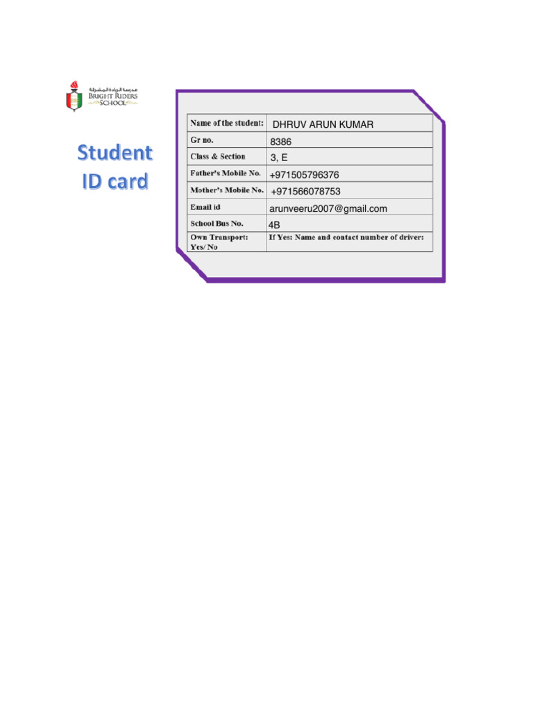 Temp Id Card Format | PDF