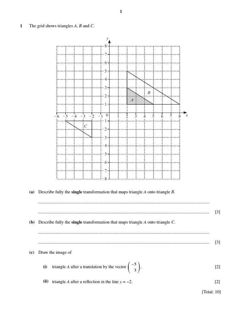 Transformation Worksheet | PDF | Shape | Mathematical Objects