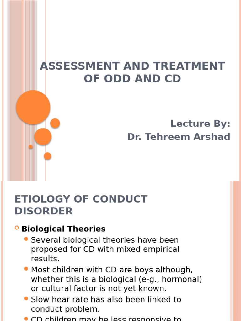 Assessment and Treatment of Odd and CD | PDF | Reinforcement | Anger