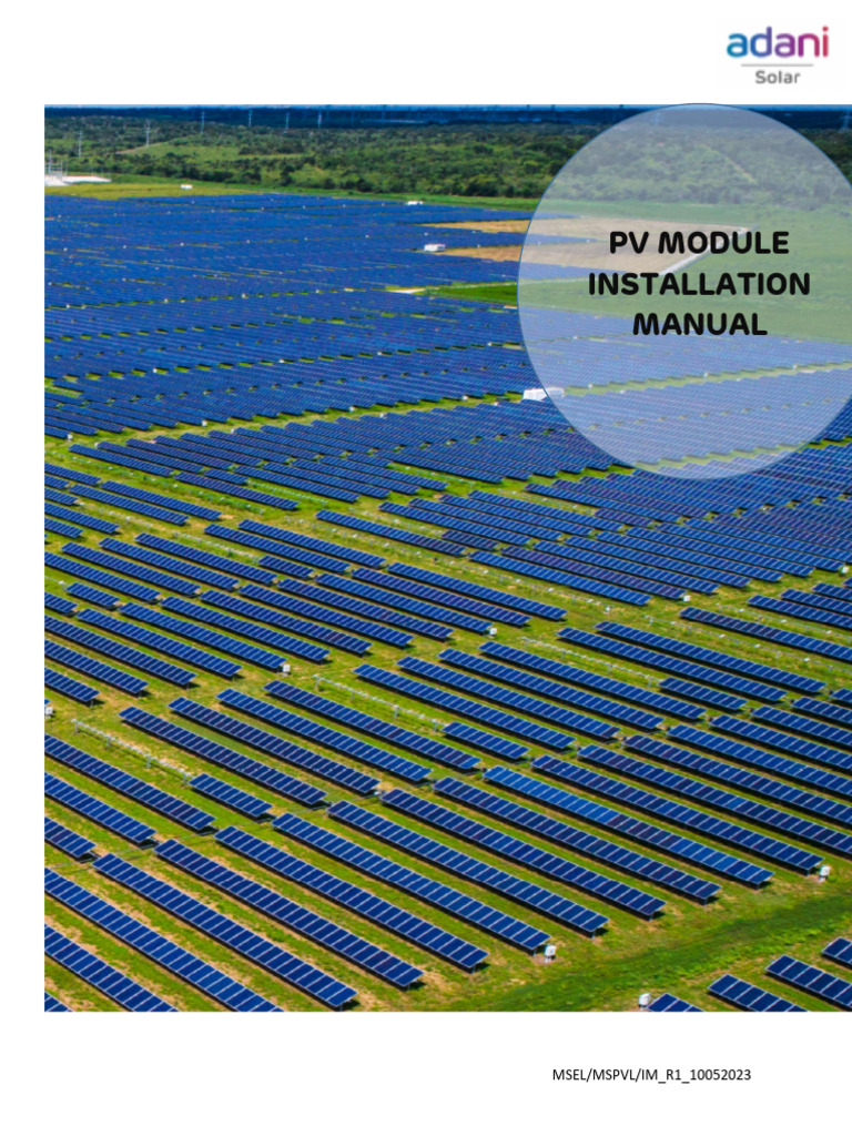 Module Installation Manual | PDF | Solar Panel | Photovoltaics