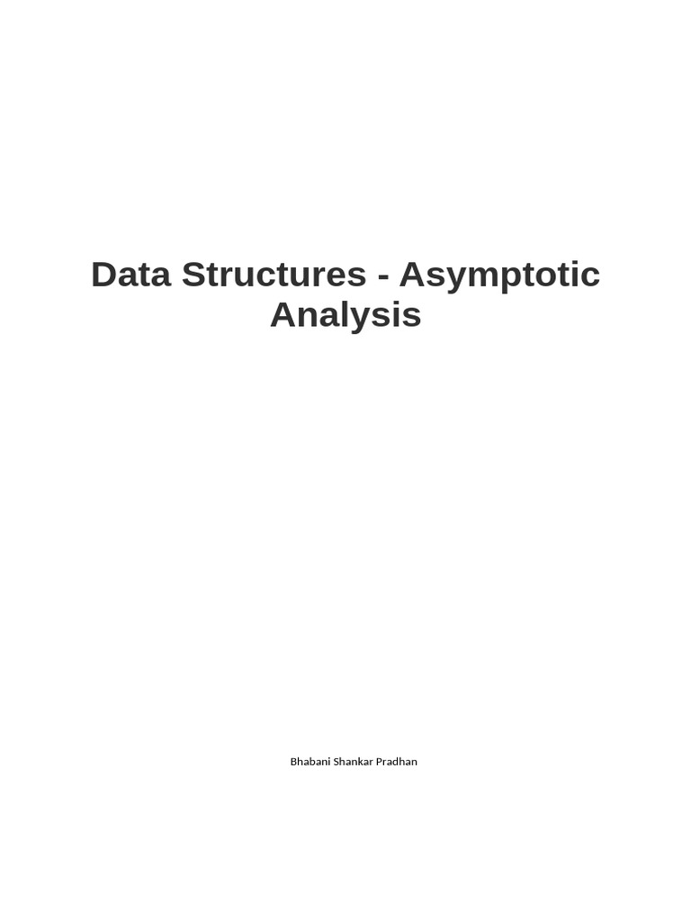 05 Data Structures Asymptotic Analysis Pdf Time Complexity Theoretical Computer Science