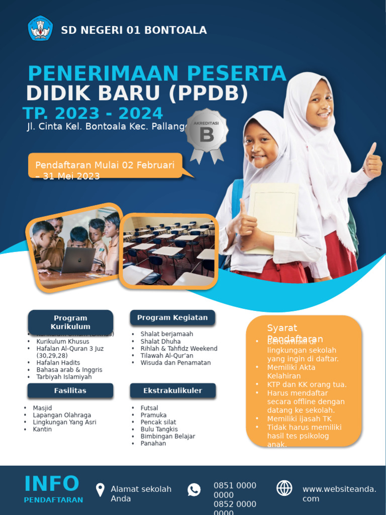 Modul 1 (20 Template Premium Poster PPDB Size A3) | PDF