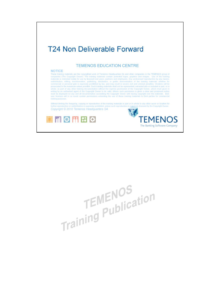 T3TND - Non Deliverable Forward - R12.1 | PDF | Financial Markets ...