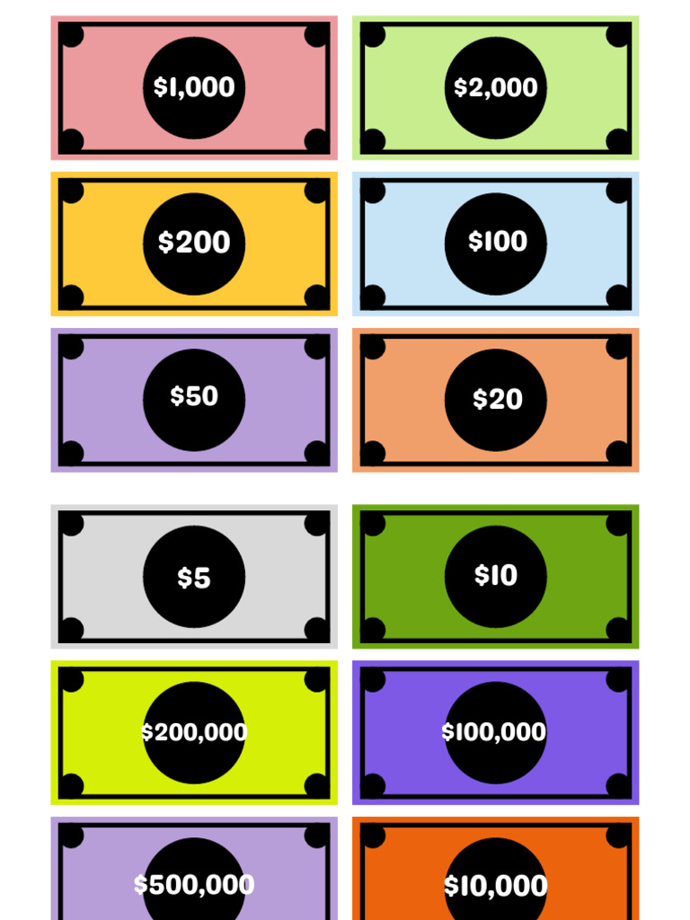 Play Money Mathematics Flashcards in Colorful Simple Style | PDF