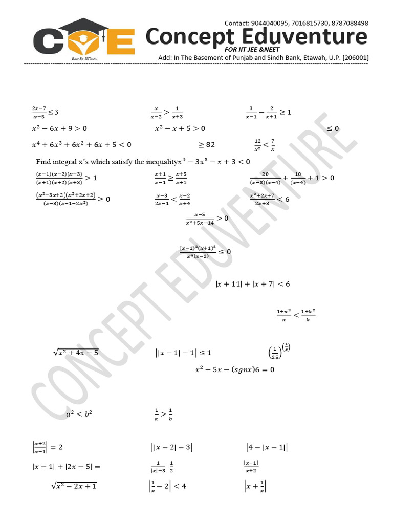 Inequality | PDF | Inequality (Mathematics) | Abstract Algebra