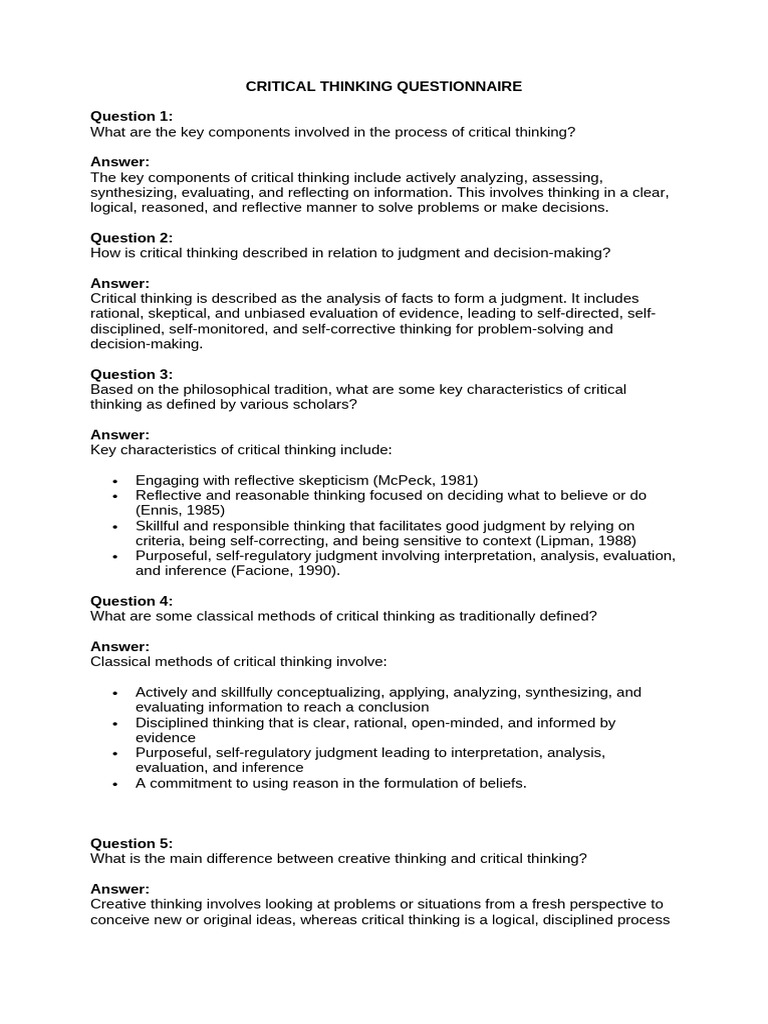 Critical Thinking Analysis Reviewrt | PDF | Critical Thinking | Thought