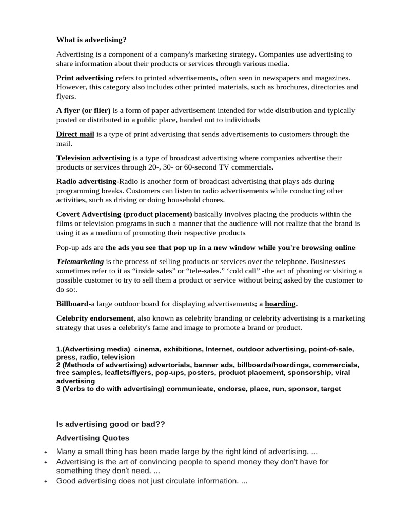 What Is Advertising-1 | PDF | Advertising | Billboard