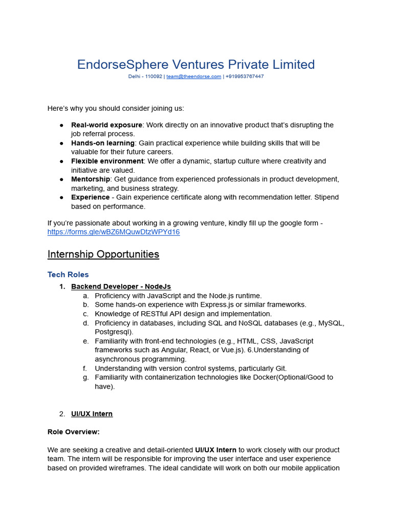 Internship Opportunity | PDF | Editing | Mobile App