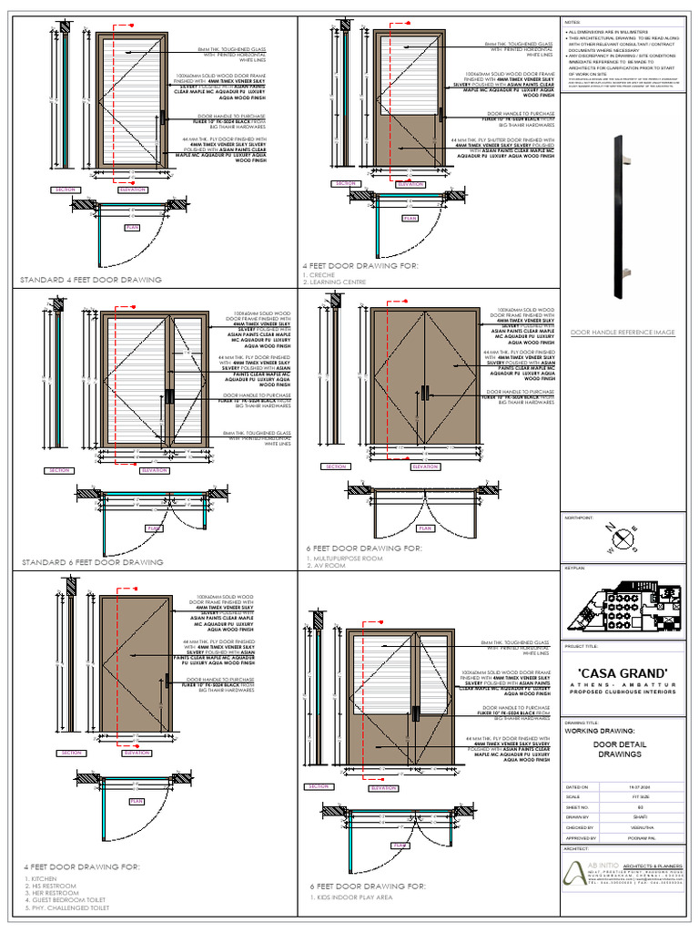 Architectural Door Detail Drawings | PDF | Door