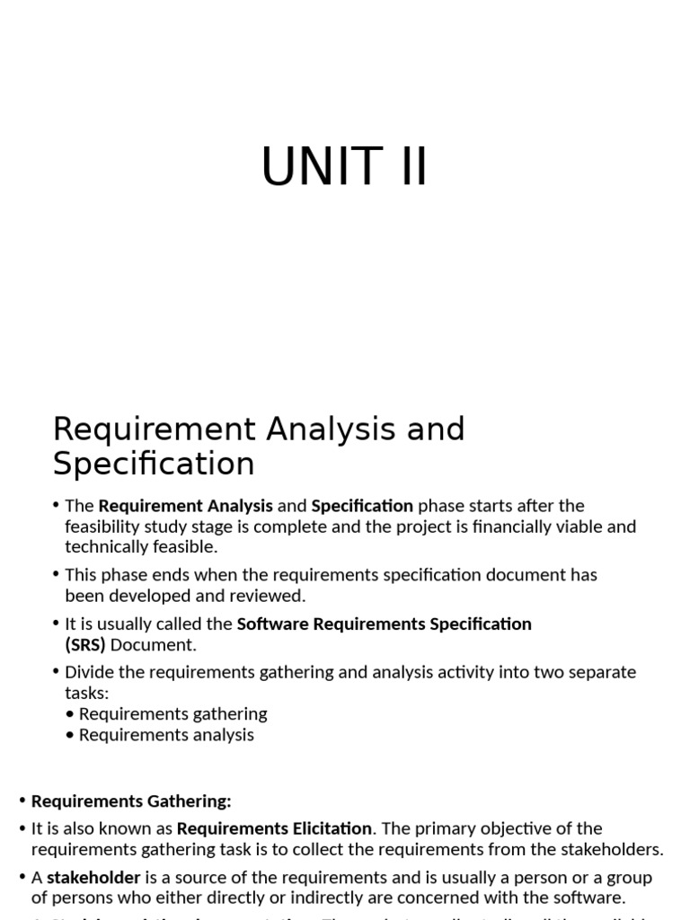 UNIT II | PDF | Computing | Software Engineering