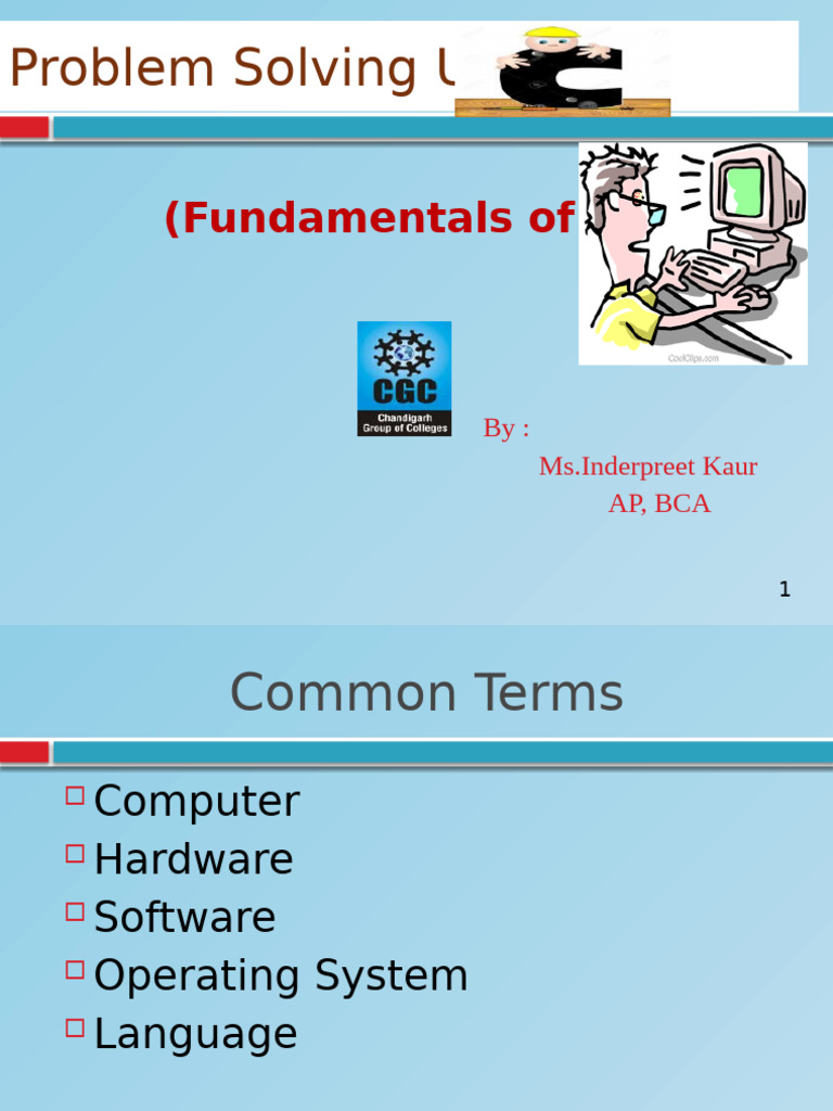 Fundamentals of C (PPT-1) | PDF | Computer Programming | Programming ...