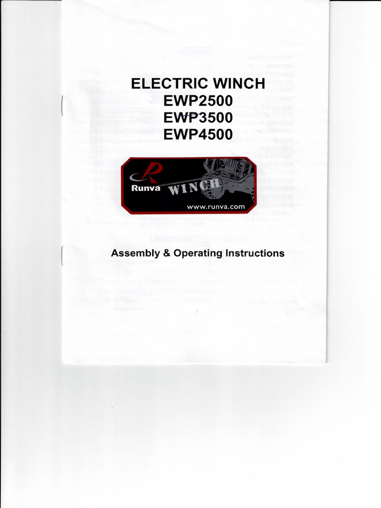 Manual Book Runva EWP 4500 | PDF