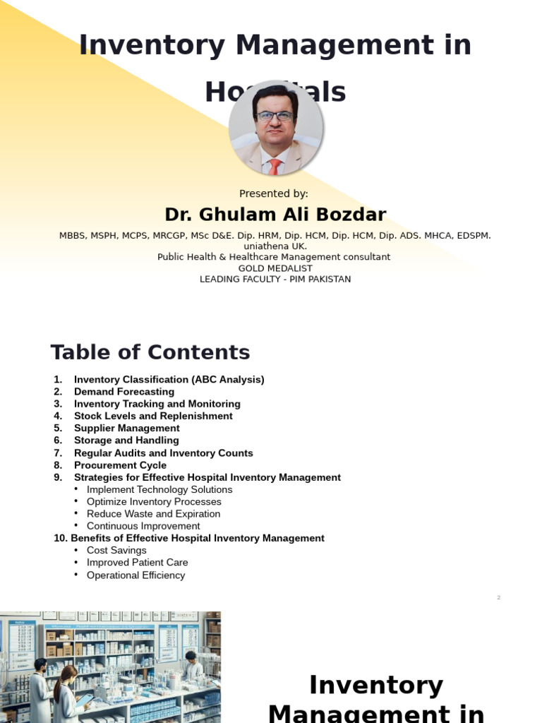 Inventory Management in Hospitals | PDF | Inventory | Supply Chain