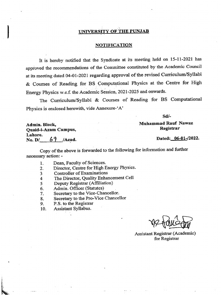 BS Computational Physics | PDF | Matrix (Mathematics) | Integral