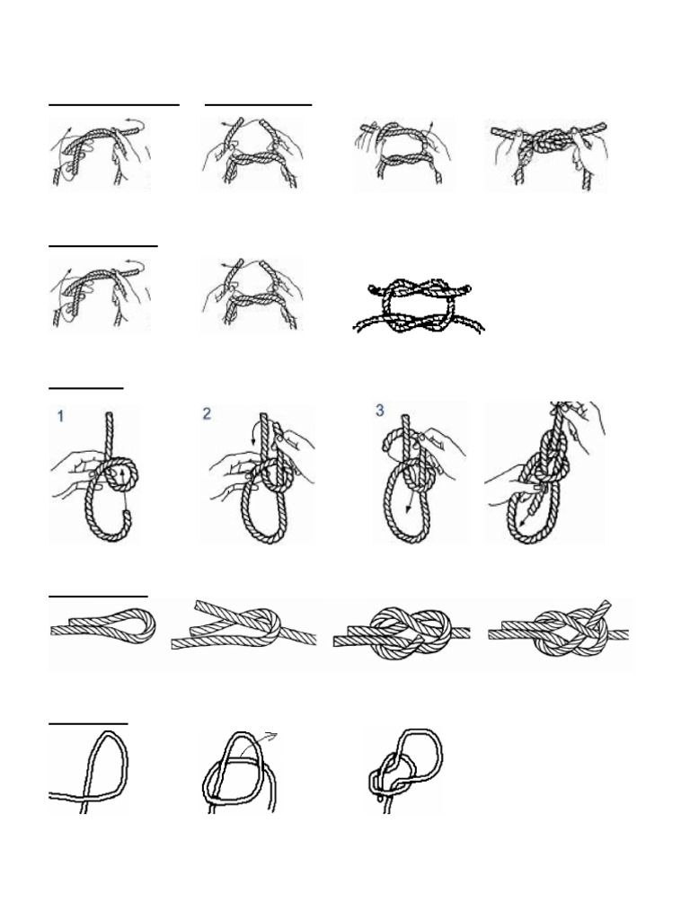 6 Step by Step Basic Knots | PDF