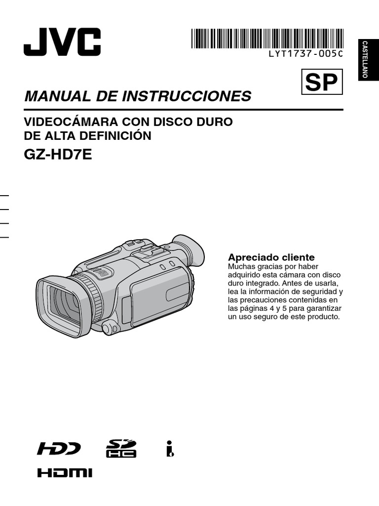 Manual Videocamara | PDF | Televisión de alta definición | Exposición ...