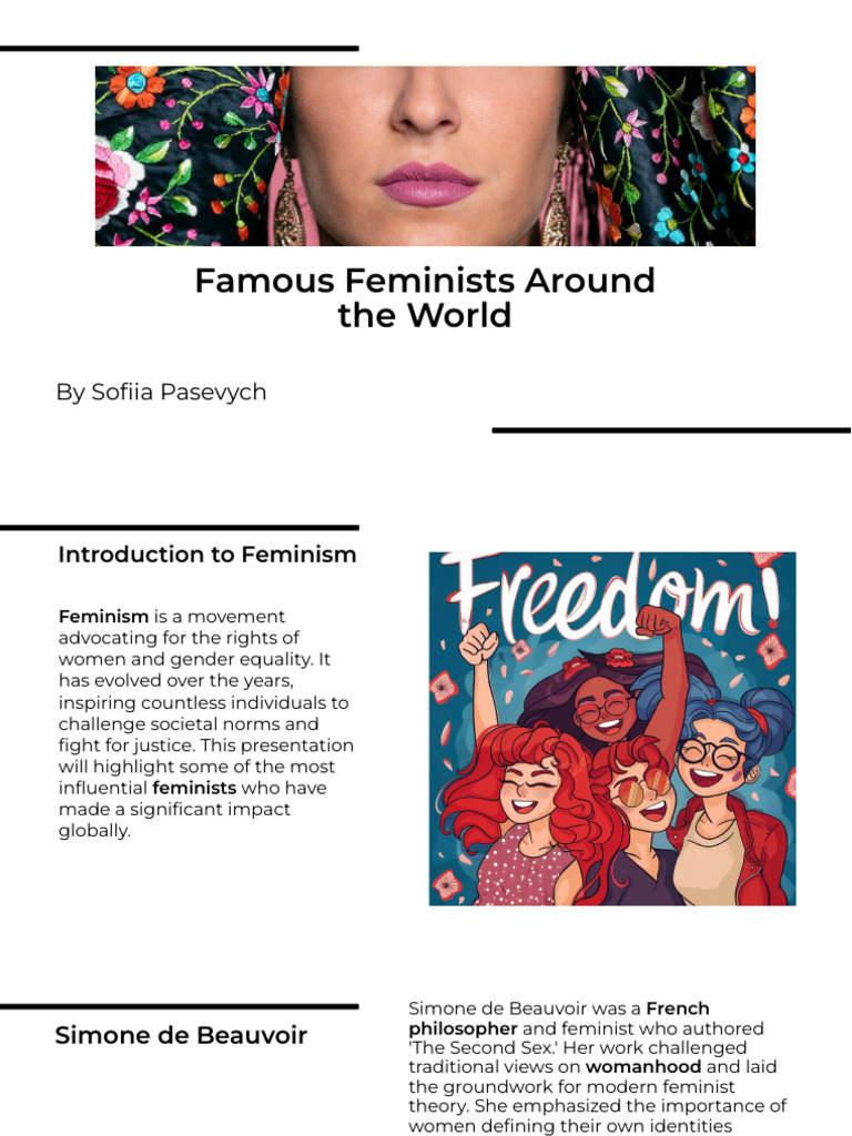 Famous Feminists Around The World | PDF | Gender Studies | Feminism