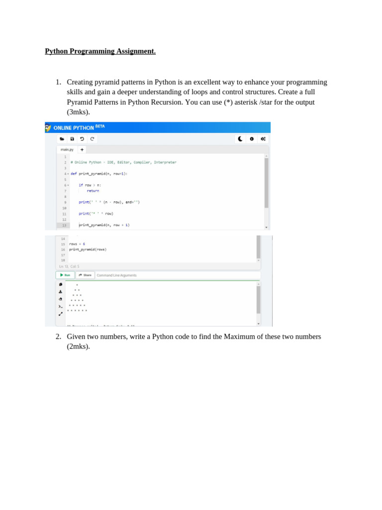 Python Programming Assignment | PDF | Teaching Methods & Materials ... Python Programming Assignment | PDF | Teaching Methods & Materials ...
