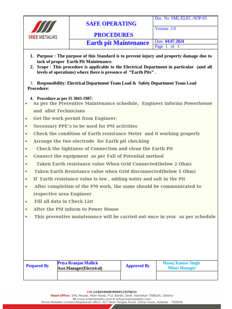 SOP For Earthpit Main | PDF | Computers