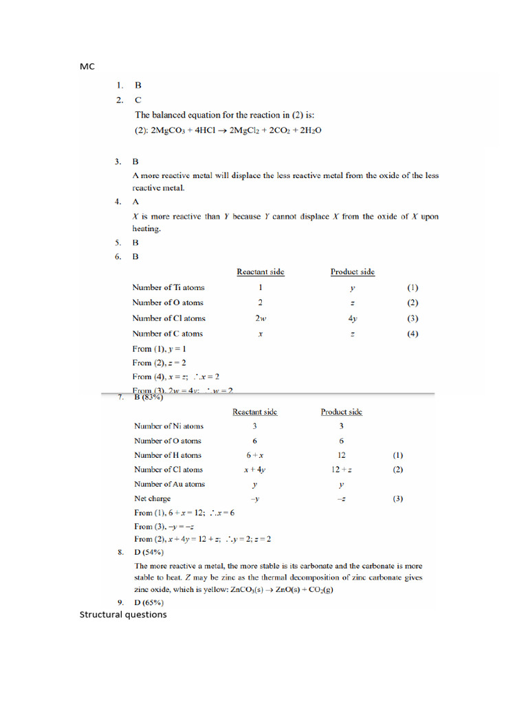 Artiso Chemistry 1C U11 | PDF