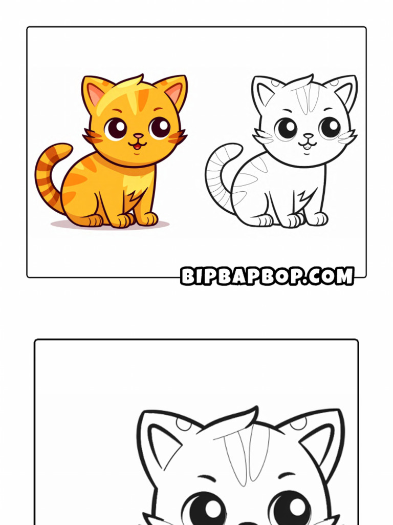 Baby Cat Coloring Pages Letter | PDF