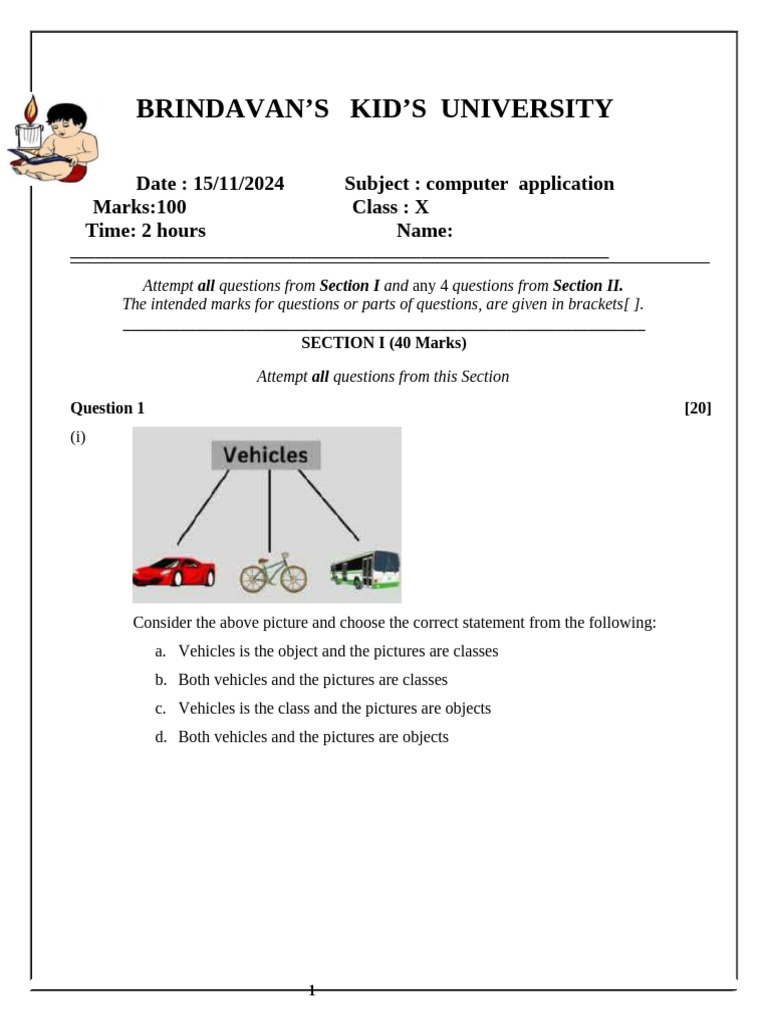 Class X Computer Application Exam | PDF | String (Computer Science) | Parameter (Computer ...
