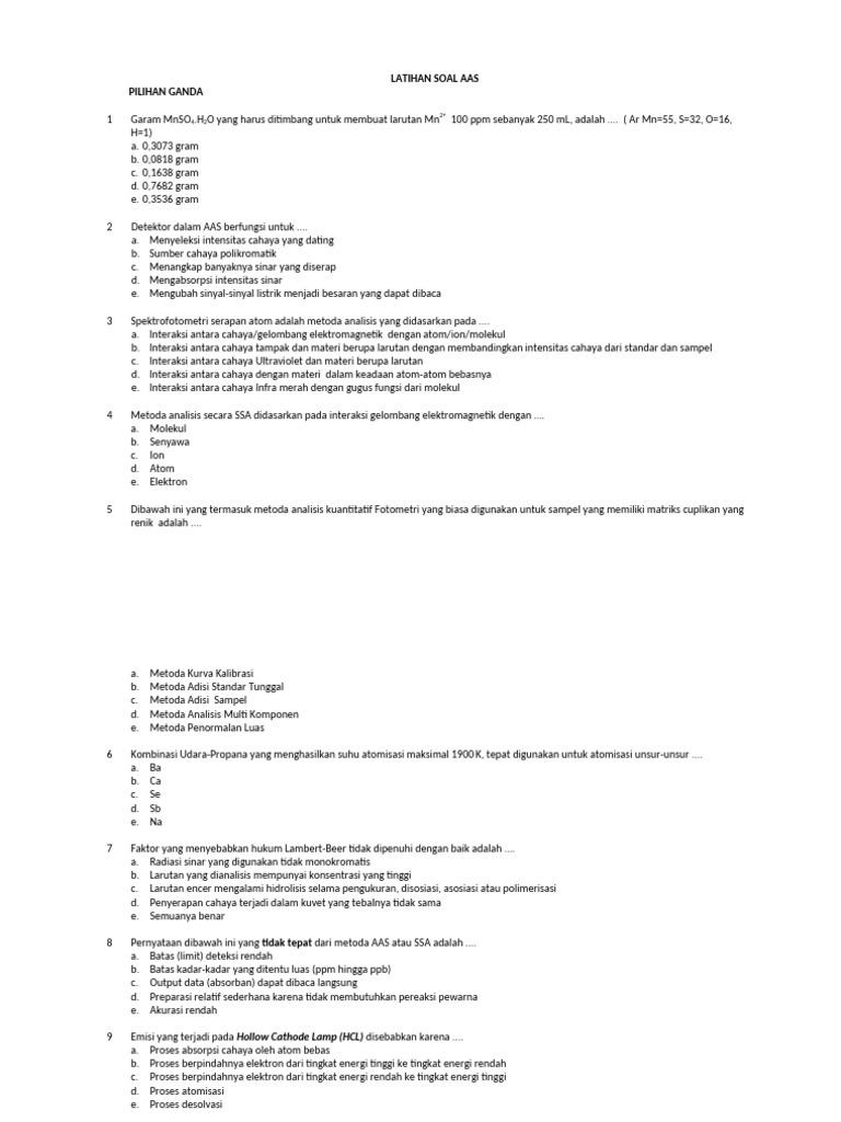 Latihan Soal AAS | PDF