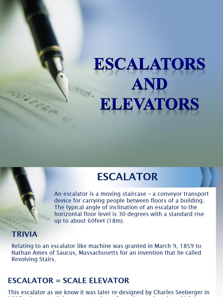 5-Escalators and Elevators | PDF | Elevator | Escalator